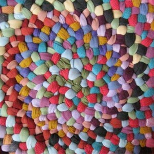 Made to Order Colorful Braided Round Rug in Upcycled Cotton - Etsy