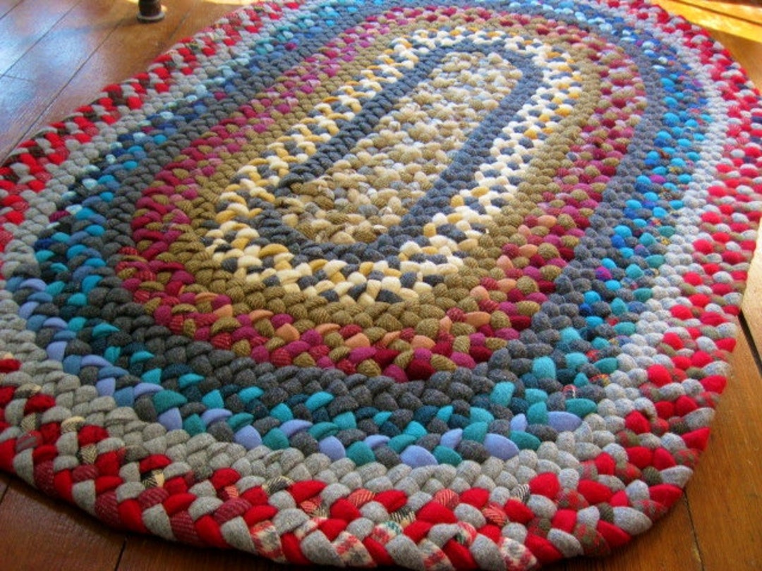 Made to Order Custom Handmade Oval Braided Wool Rug / Rag Rug for Your ...