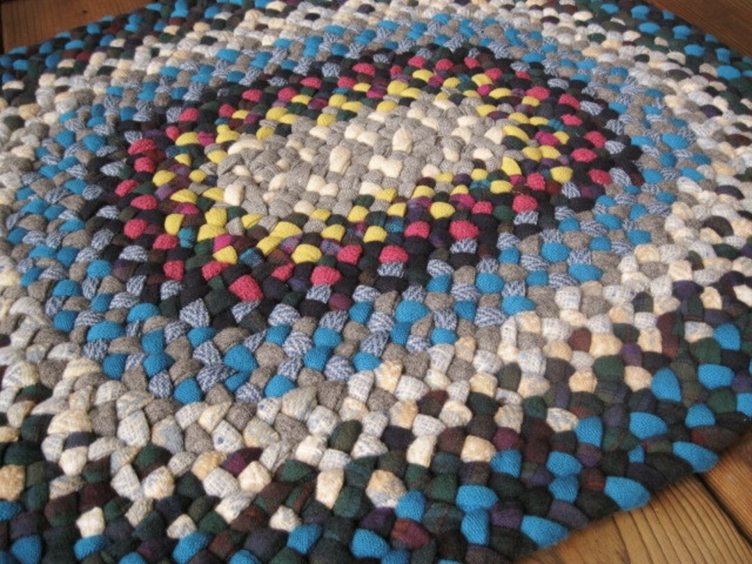 Made to Order Custom Wool Oval Recycled Handmade Braided Rug / Rag Rug ...
