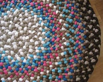 Made to Order Custom Handmade Hand Braided Round Rug / Rag - Etsy