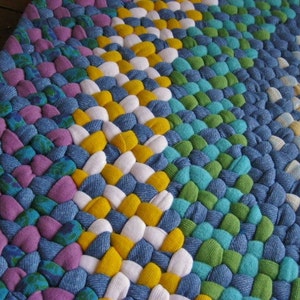 Made to Order Custom Handmade Hand Braided Round Rug / Rag Rug/ Carpet ...