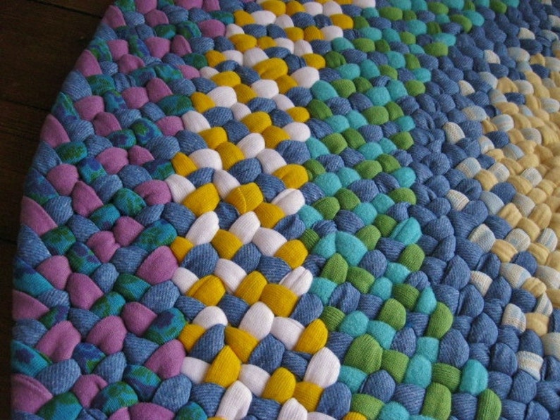 Made to Order Custom Handmade Hand Braided Round Rug / Rag | Etsy