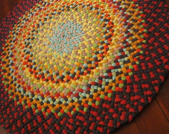 Made to Order Custom Handmade Recycled Braided Round Rug / Rag - Etsy