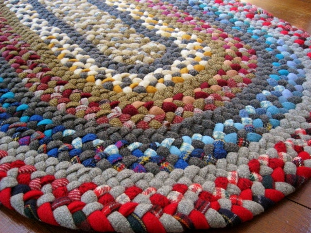 Made to Order Custom Handmade Oval Braided Wool Rug / Rag Rug - Etsy