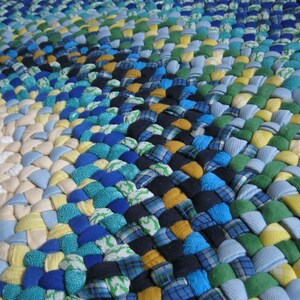 Made to Order Custom Handmade Recycled Braided Round Rug / Rag Rug in ...