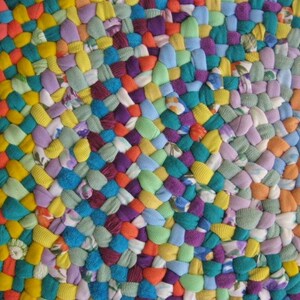 Made to Order Handmade Recycled Braided Pastel Round Braided Rug / Rag ...