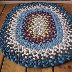 Made to Order Custom Wool Oval Recycled Handmade Braided Rug / Rag Rug ...