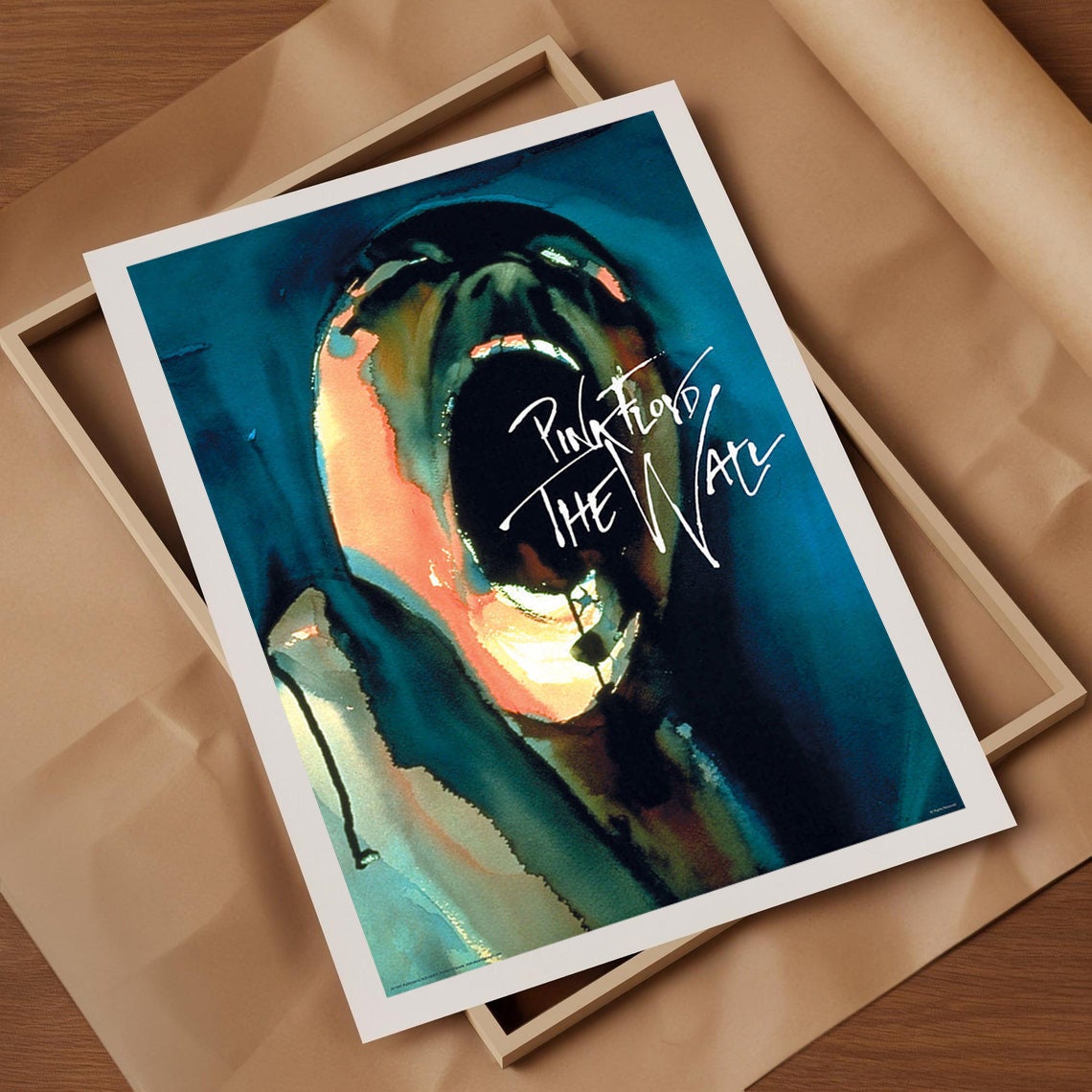 Pink Floyd the Wall Album Cover Face Scream Poster, Wall Art Print, Art ...