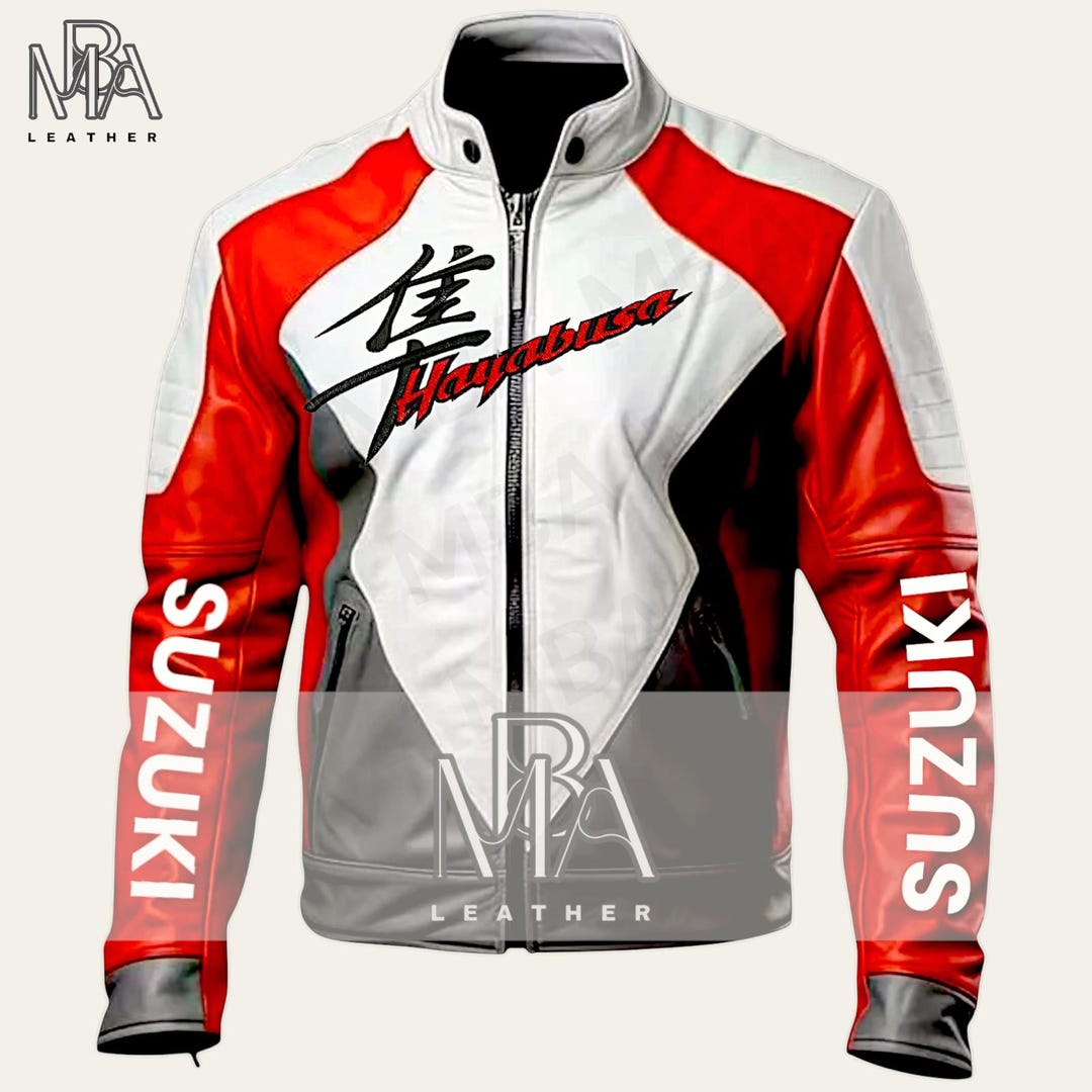 Suzuki Hayabusa Leather Jacket Original Cowhide Leather Jacket for ...