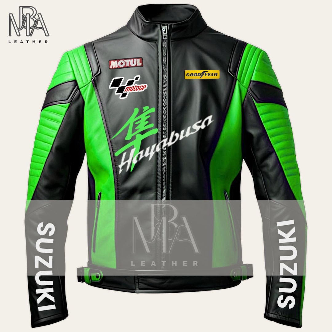 Suzuki Hayabusa Jacket Original Cowhide Leather Jacket for Bikers ...