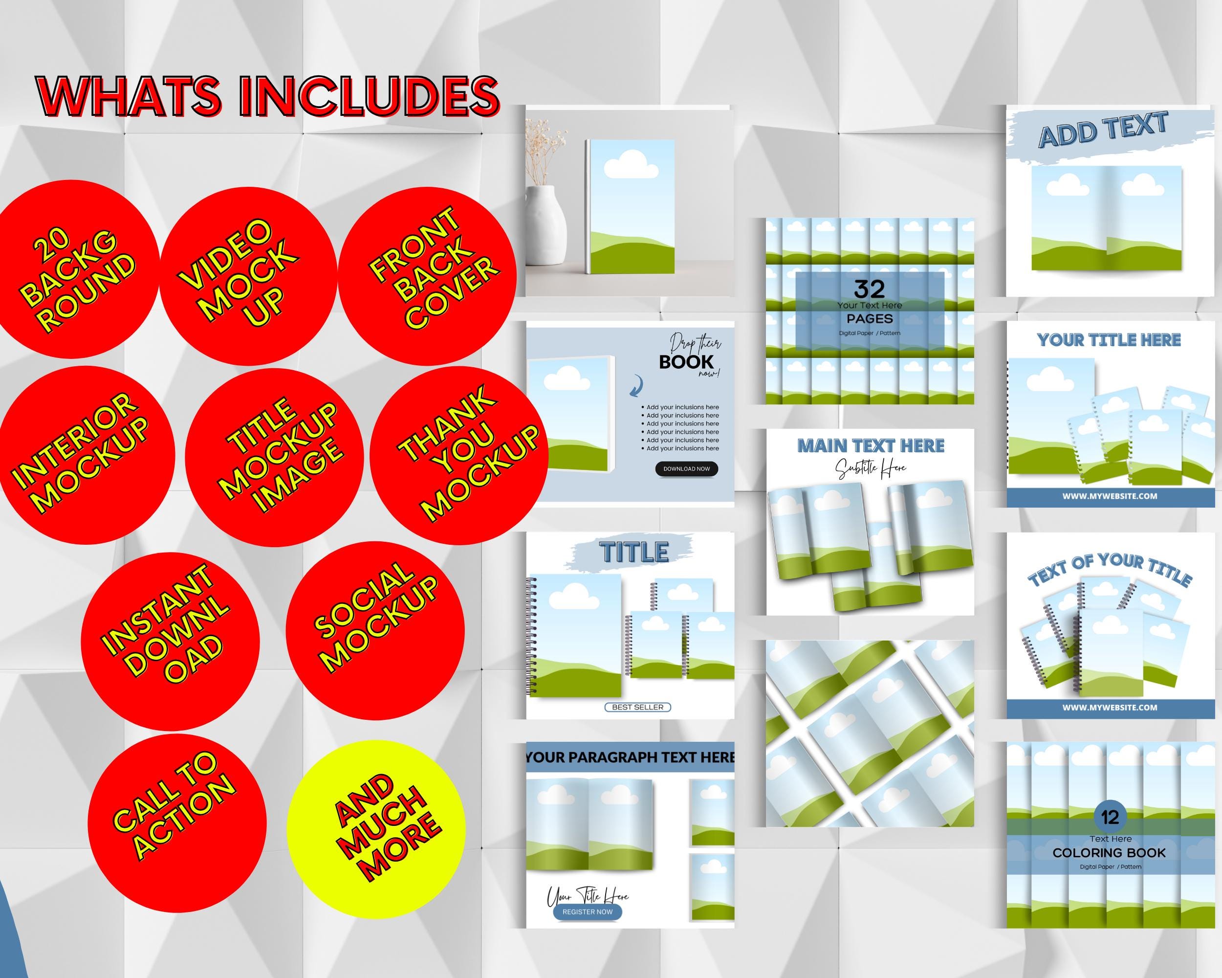 60+ Canva Editable Book Mockup Template | Book Cover & Ebook Mockup ...