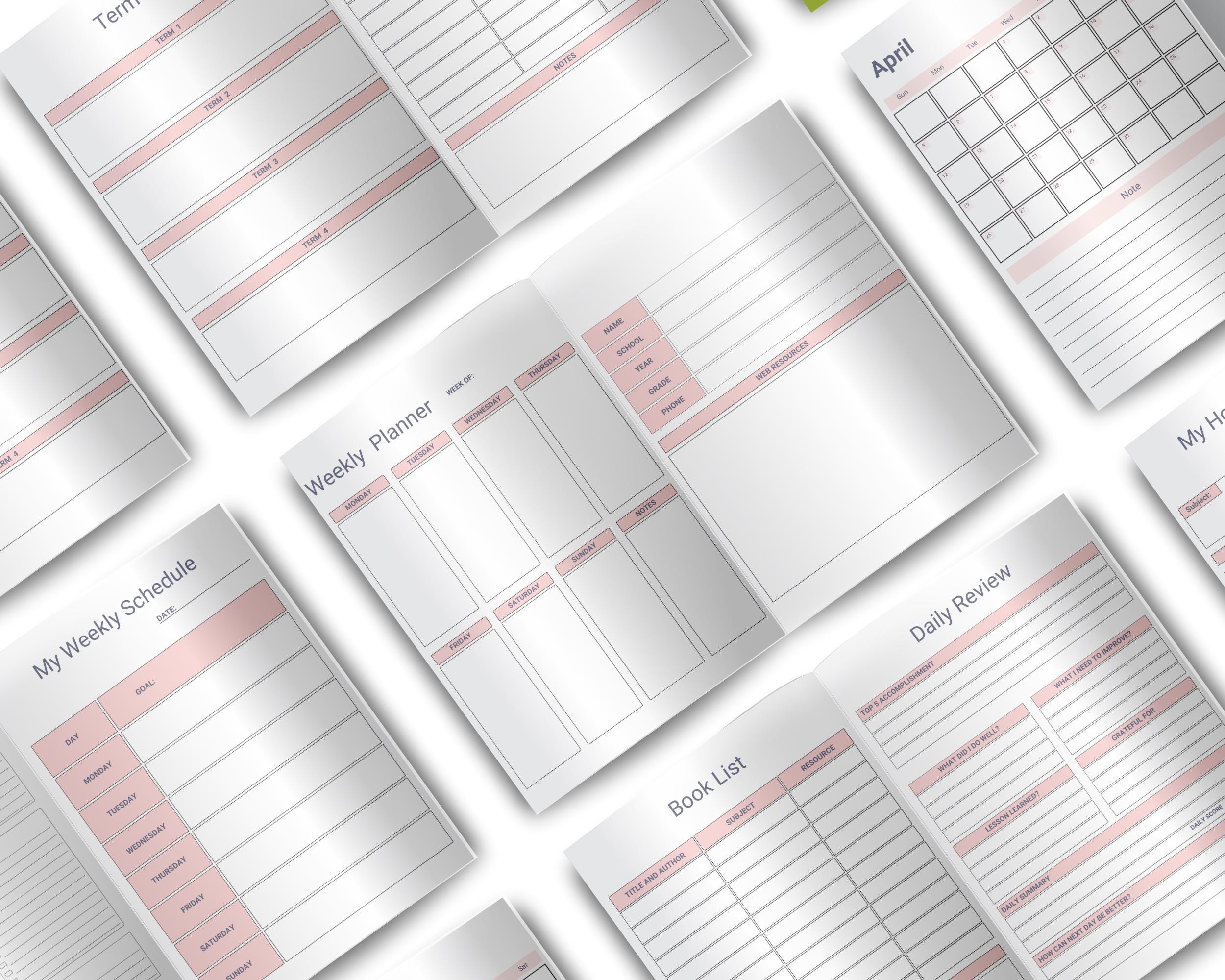 2025-2026 Teacher Planner: Printable Academic Gradebook (digital ...