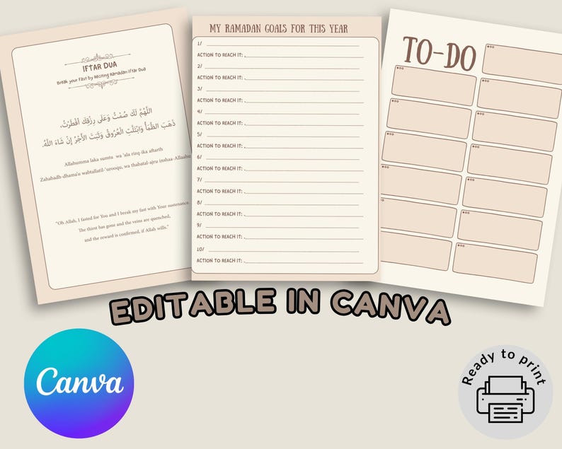 Ramadan Calendar 2026 | Canva Editable & Printable Islamic Calendar 8 ...