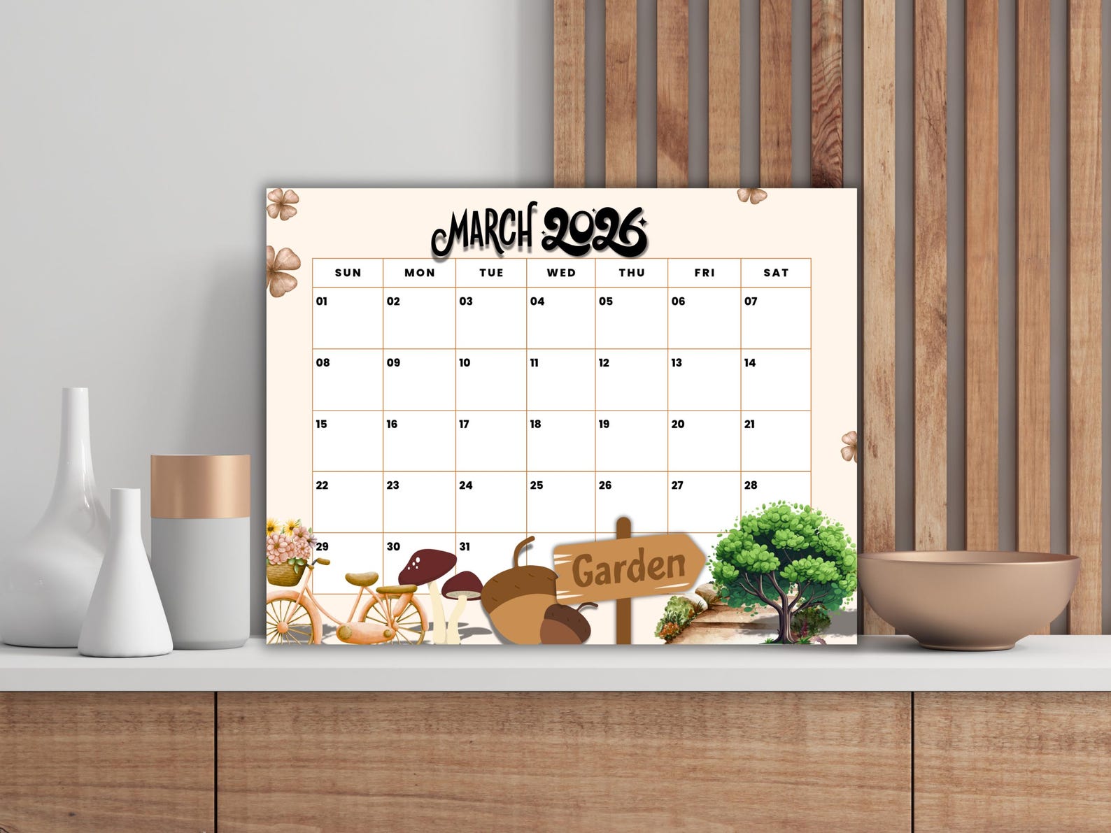 March 2026 Editable Calendar | Printable Monthly Planner PDF | School ...