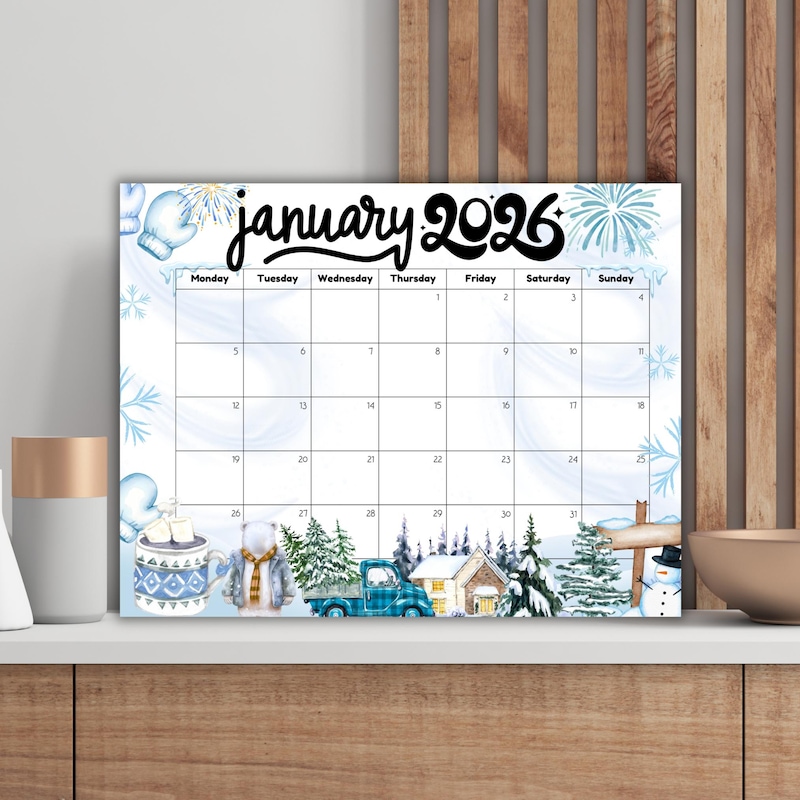 January26 Calendar - Etsy