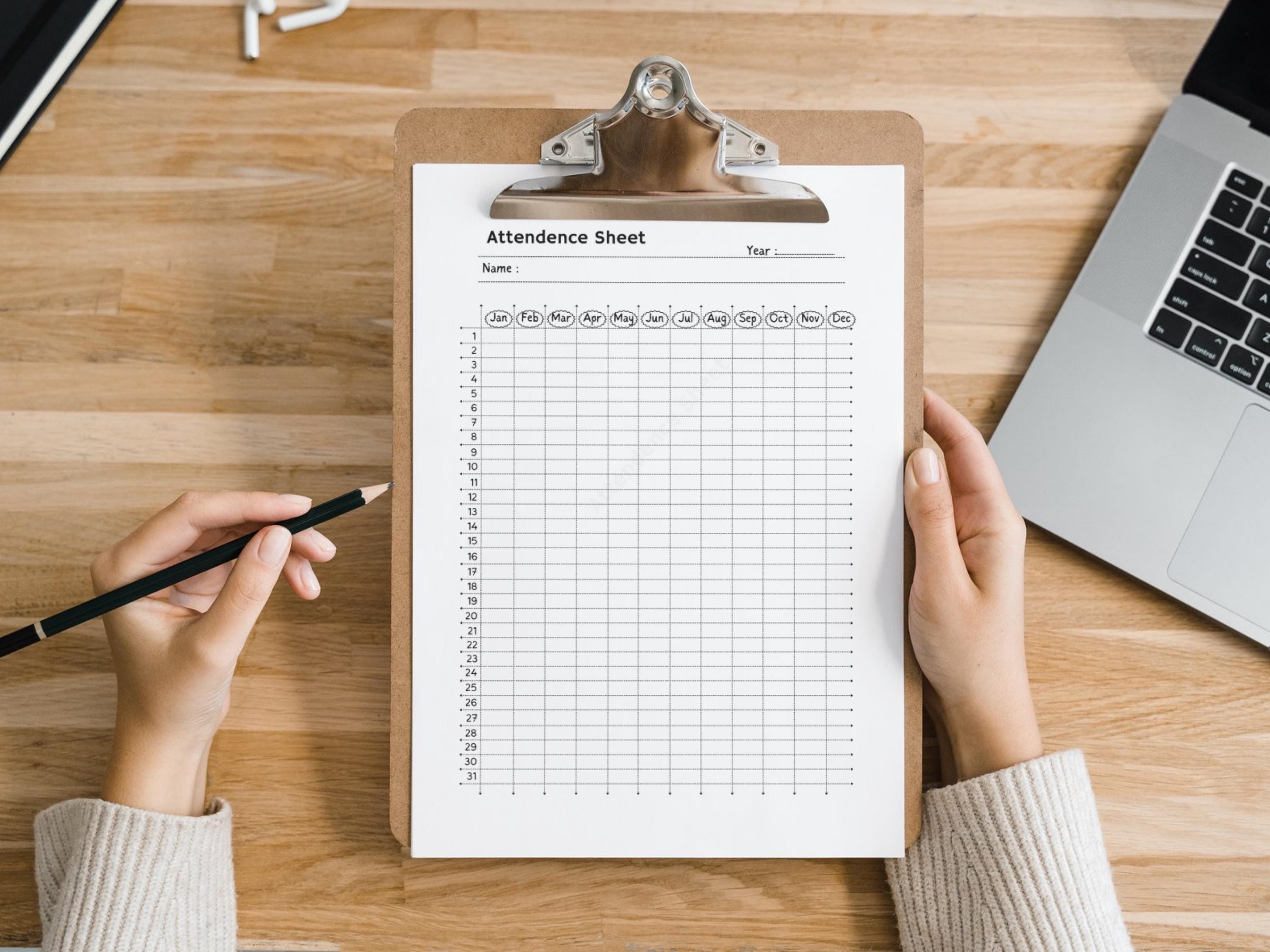 Attendance Tracker Sheet Template, Attendance Tracker, Team Attendance ...