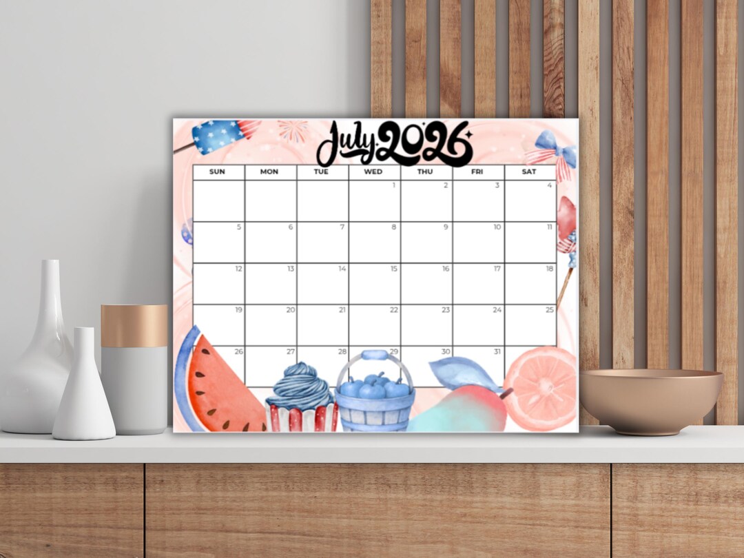 July 2026 Calendar | Editable Monthly Planner & Fillable Organizer for ...