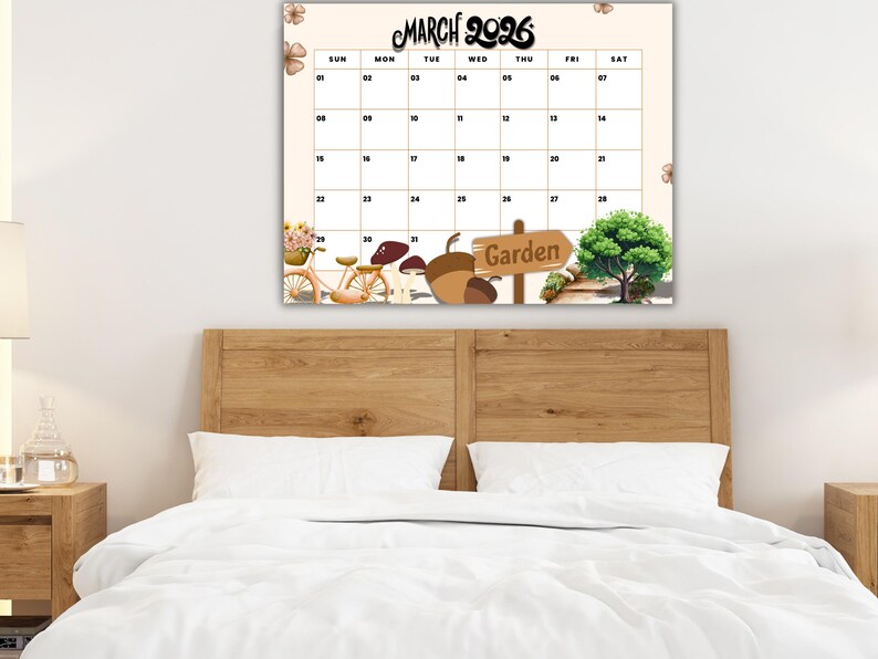 March 2026 Editable Calendar | Printable Monthly Planner PDF | School ...