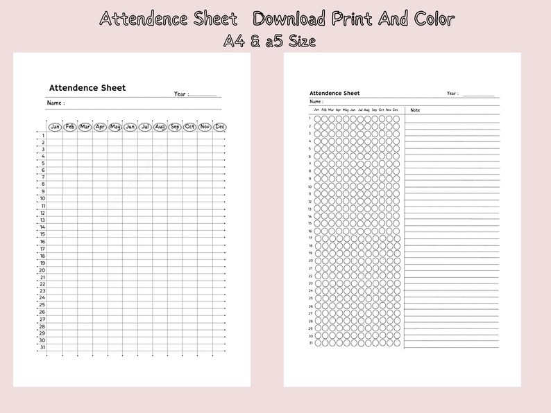 Attendance Tracker Sheet Template, Attendance Tracker, Team Attendance ...