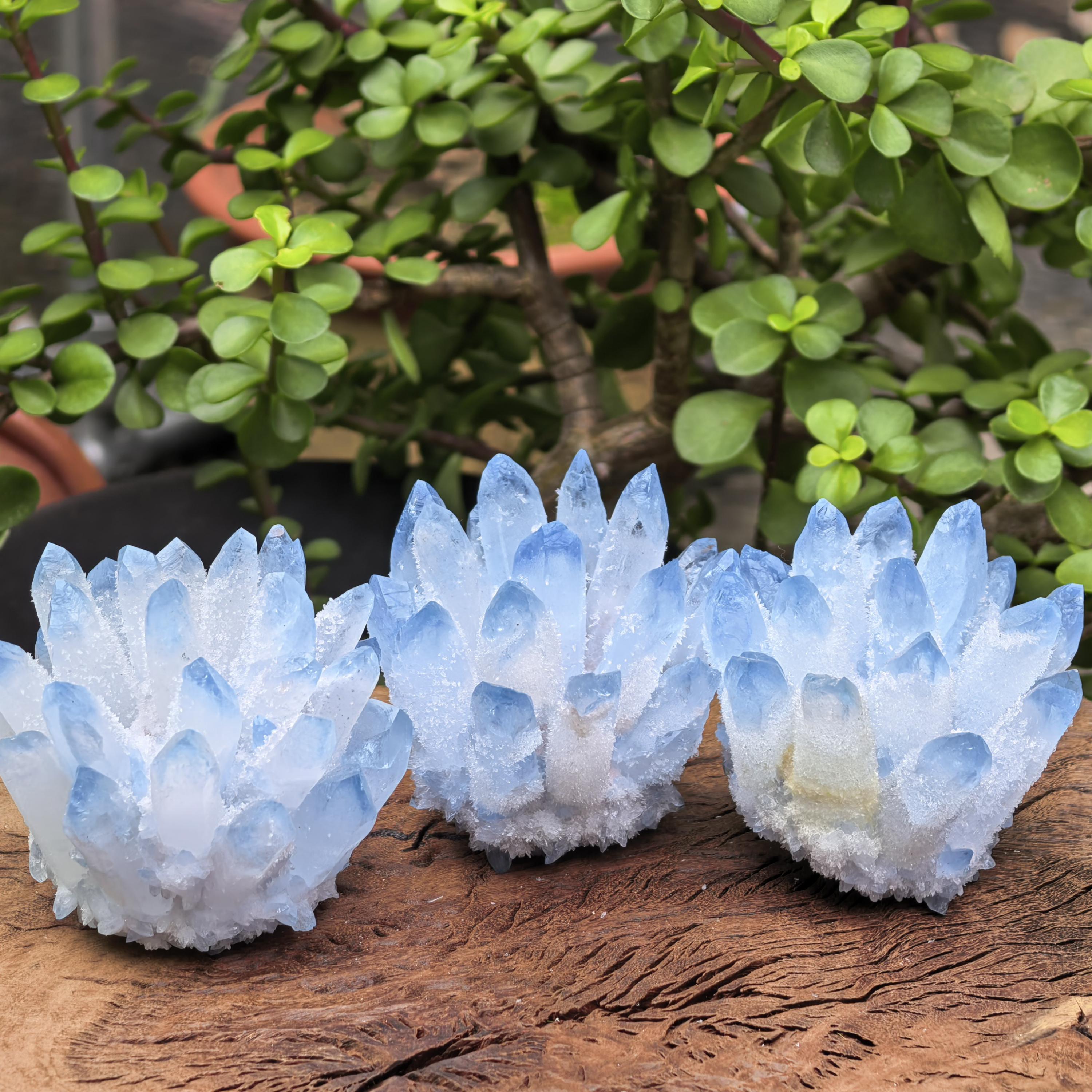 Natural Raw Aquamarine Crystal Cluster Healing Stone for Meditation ...