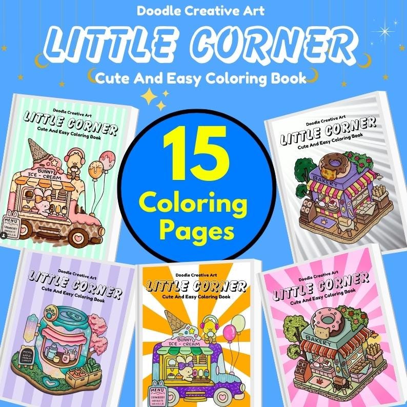 Little Corner Coloring Book , Cozy Little Corner, Hygge Spaces by ...
