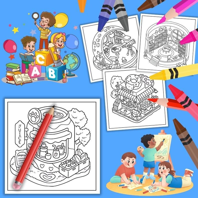 Little Corner Coloring Book , Cozy Little Corner, Hygge Spaces by ...