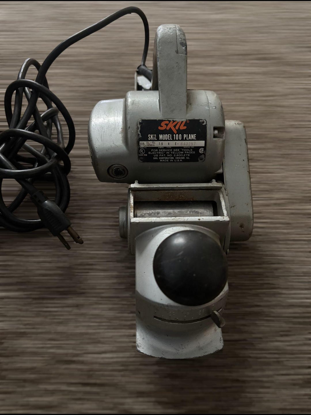 Skil Model 100 7.5 Amp Electric Planer, Antique Wood Tool. - Etsy