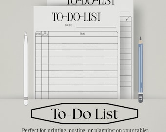 Printable To-do List | Sticky Note Size (9.5×12.5cm) | PDF A4 & US ...