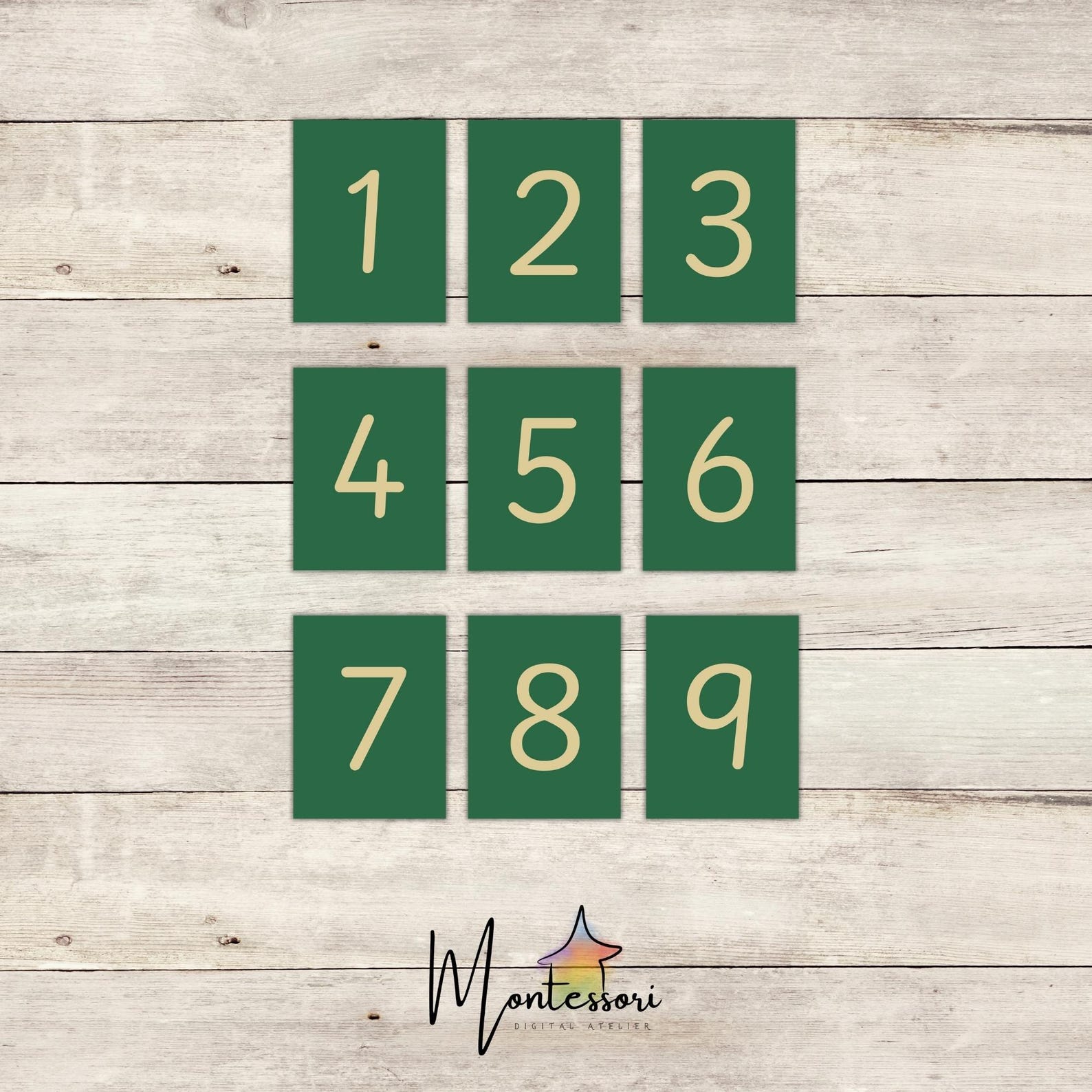 Montessori Sandpaper Numbers-montessori Printable Sandpaper Numbers ...