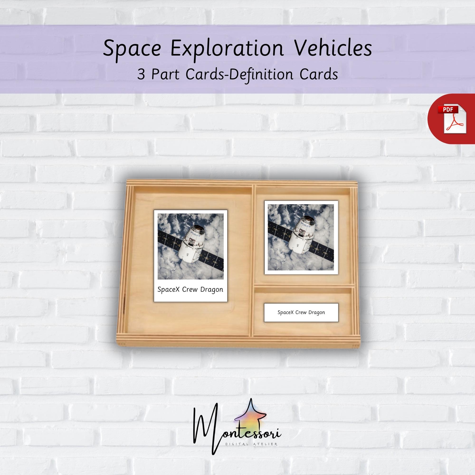 Printable Space Themed Flashcards-montessori Printable Space ...
