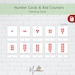 Montessori Number Cards and Red Counters-printable Numbers and Counters ...