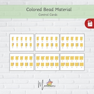 Montessori Colored Bead Working Cards- 1-100 Number Matching Activity ...