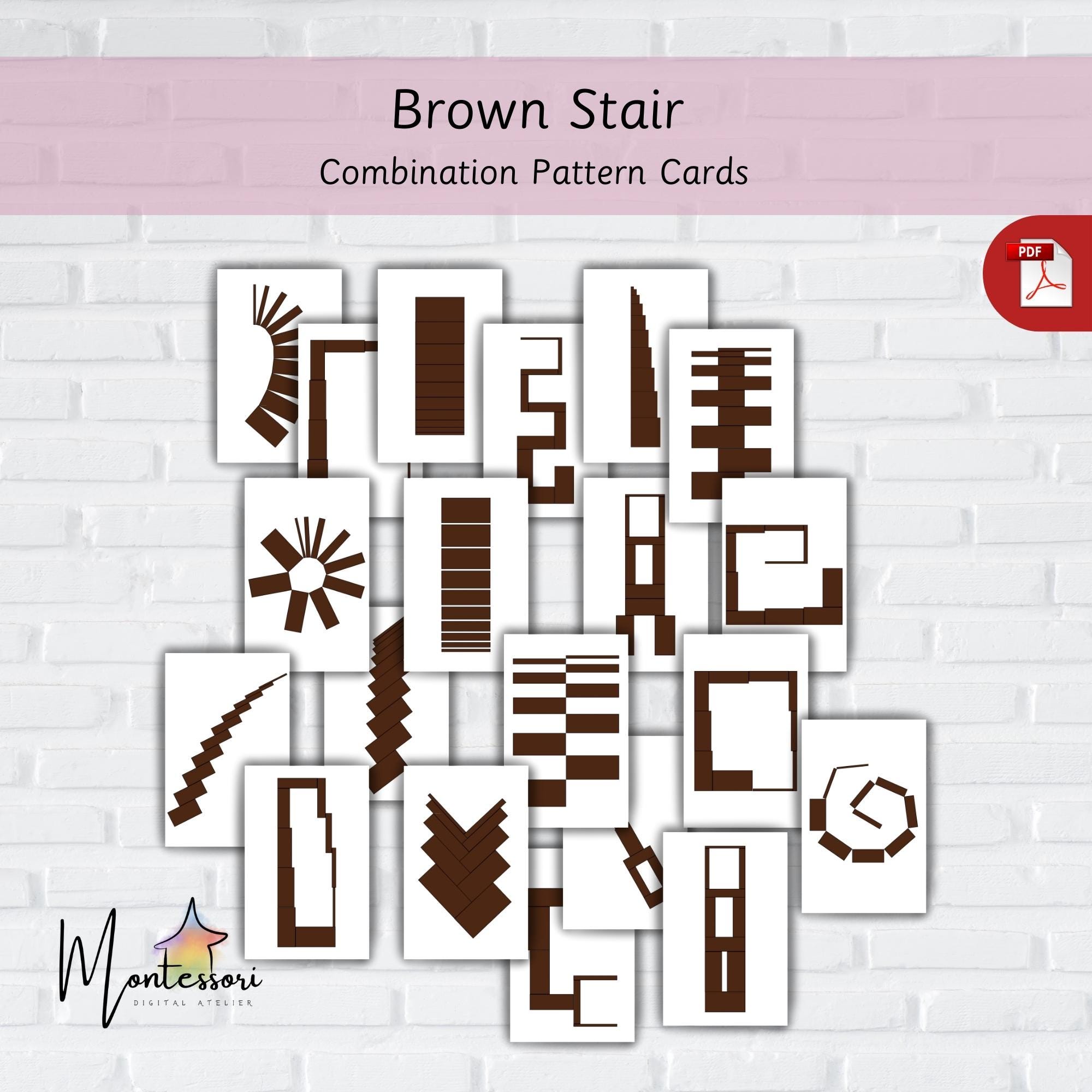 Montessori Brown Stair Printable-montessori Brown Stair Digital ...