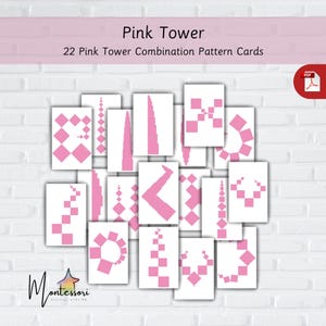 Montessori Pink Tower–printable Montessori Pink Tower–digital PDF ...