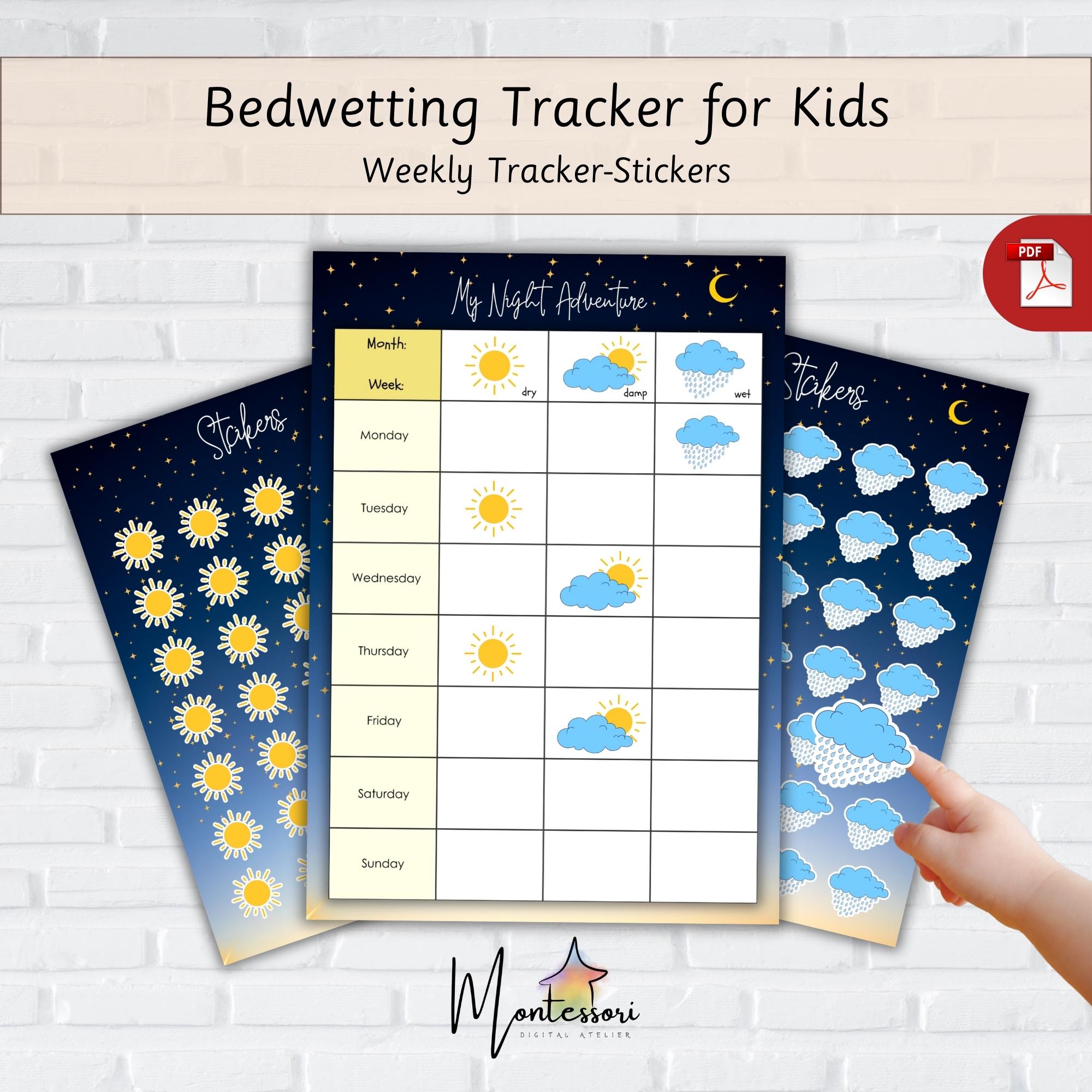 Bedwetting Tracker-bedwetting Chart-printable Dry Night Chart-printable ...