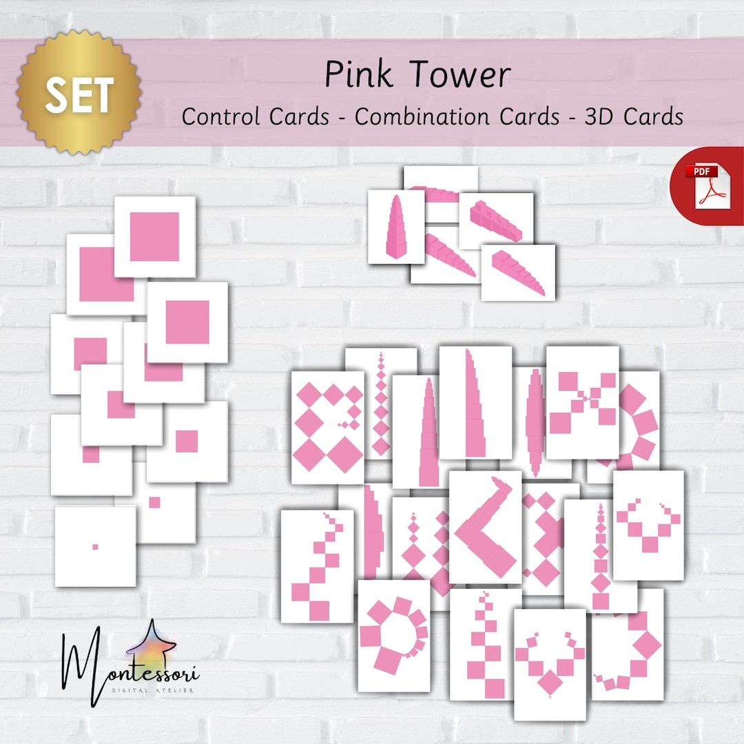 Montessori Pink Tower–printable Montessori Pink Tower–digital PDF ...