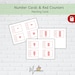 Montessori Number Cards and Red Counters-printable Numbers and Counters ...