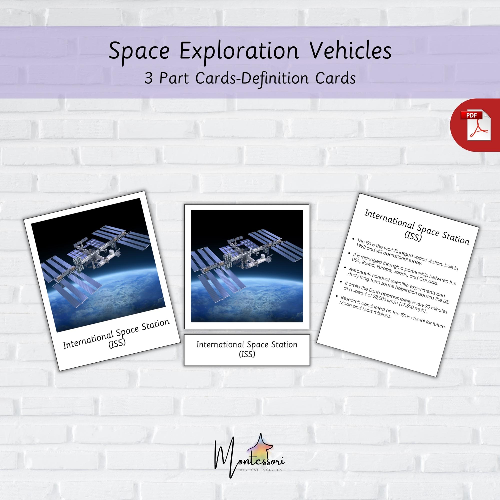 Printable Space Themed Flashcards-montessori Printable Space ...