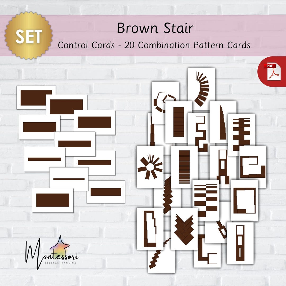 Montessori Brown Stair Printable-montessori Brown Stair Digital ...