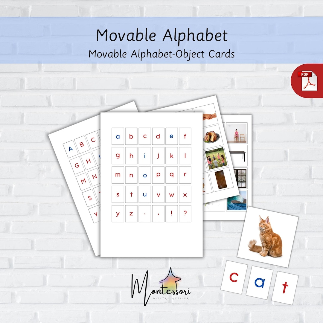 Montessori Printable Movable Alphabet-montessori Movable Alphabet ...