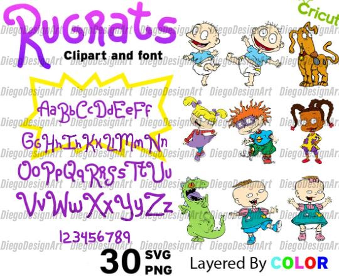 Rugrats Bundle Svg , Rugrats Font , Rugrats PNG, Rugrats Logo,rugrats ...