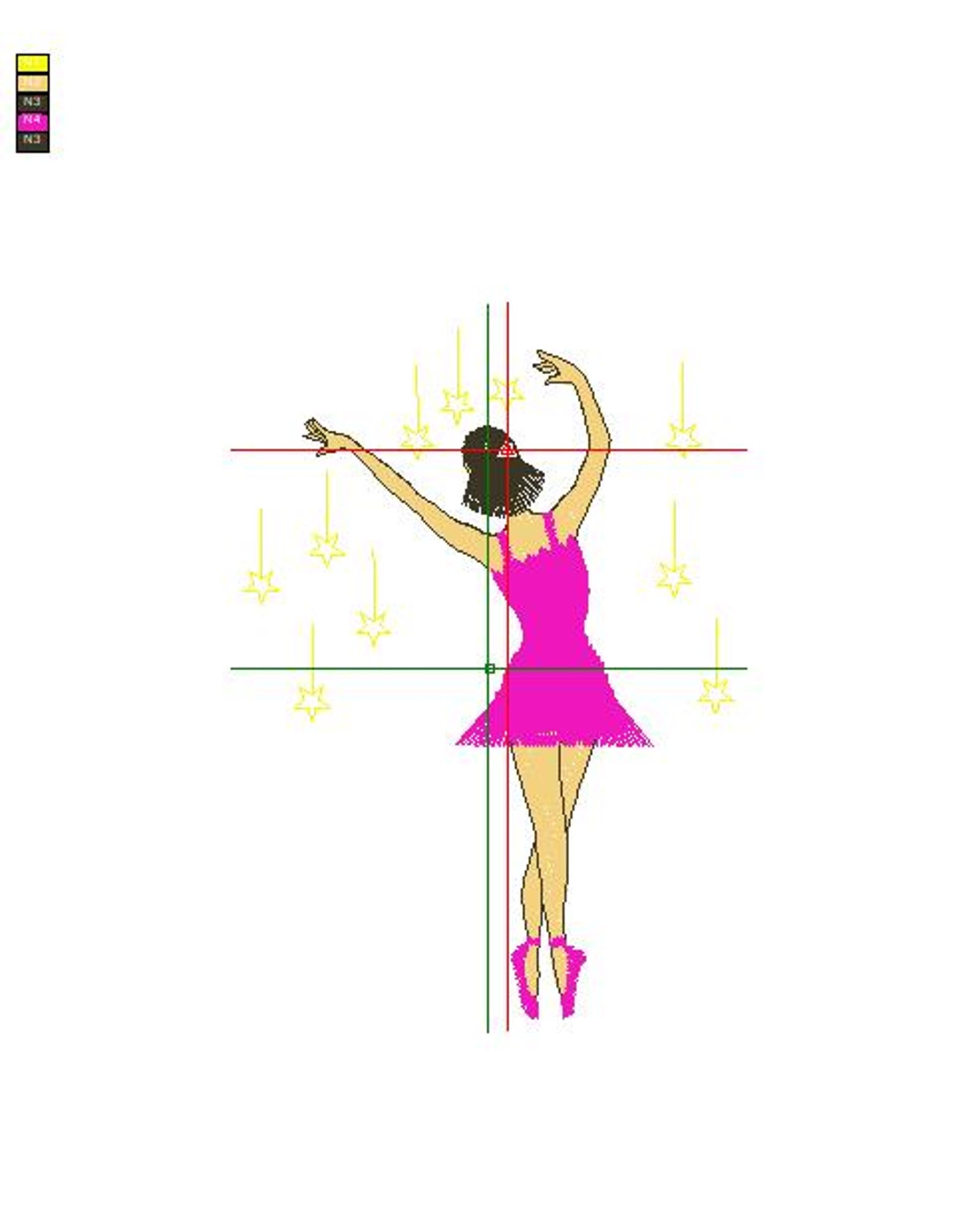 Ballerina Machine Embroidery Design Ballerina Embroidery Pattern ...