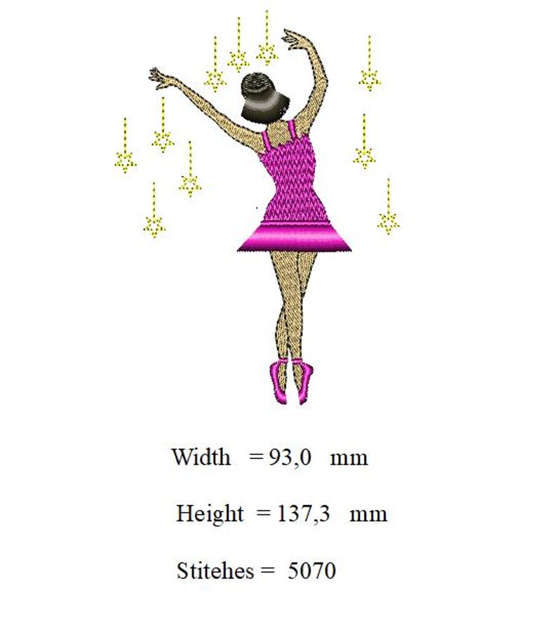 Ballerina Machine Embroidery Design Ballerina Embroidery Pattern ...