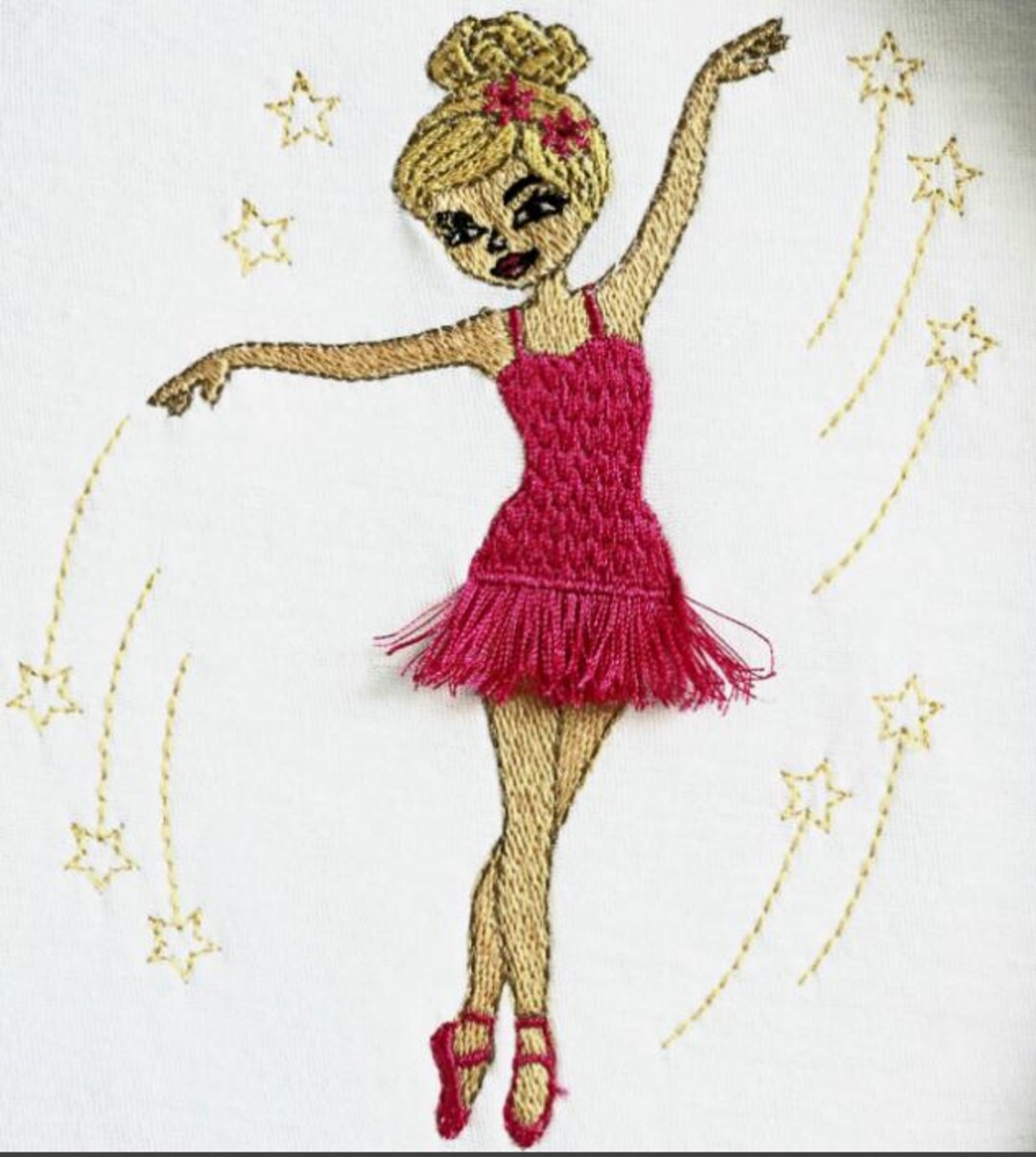 Ballerina Machine Embroidery Design Ballet Embroidery Pattern Ballerina ...