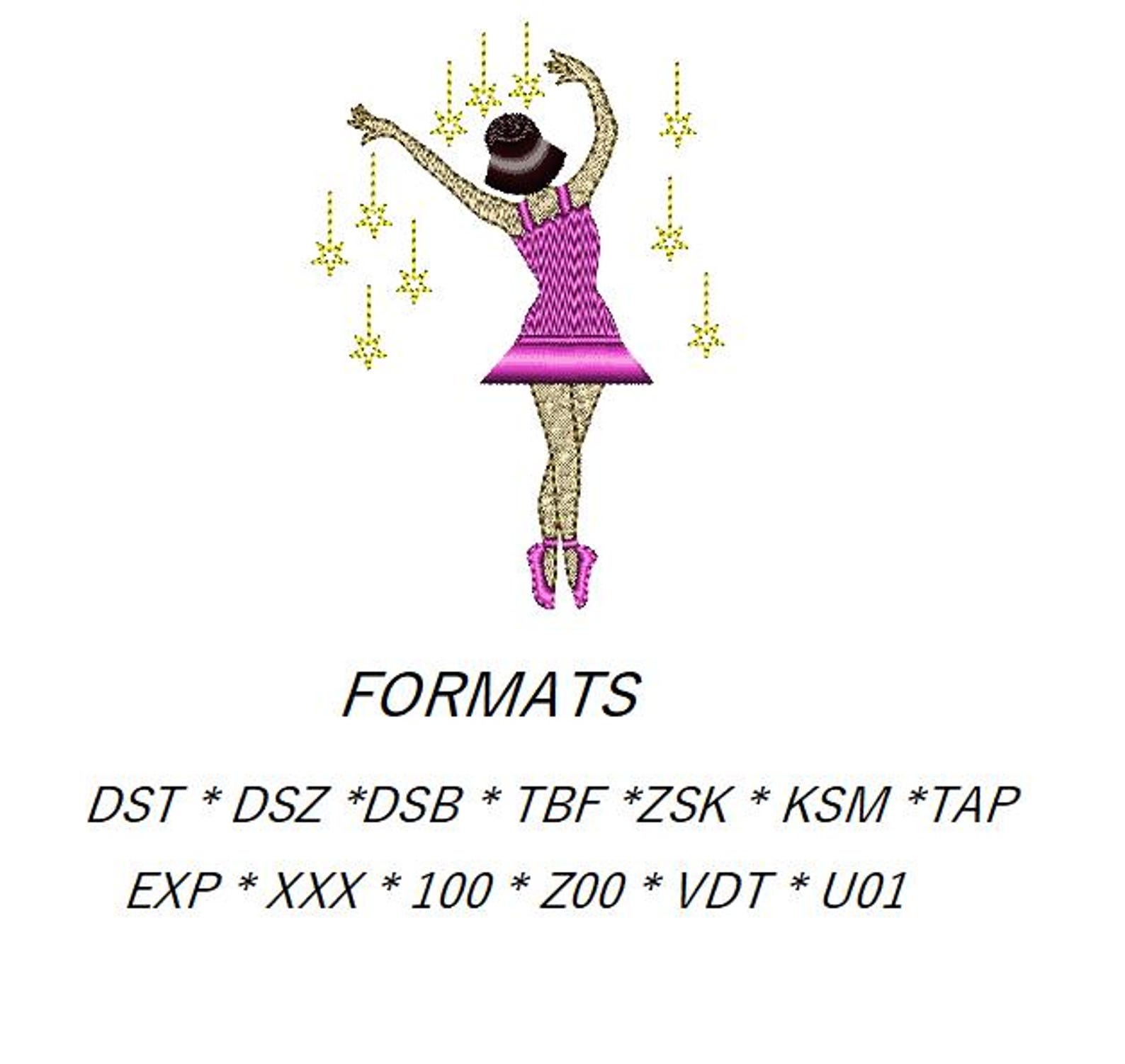 Ballerina Machine Embroidery Design Ballerina Embroidery Pattern ...