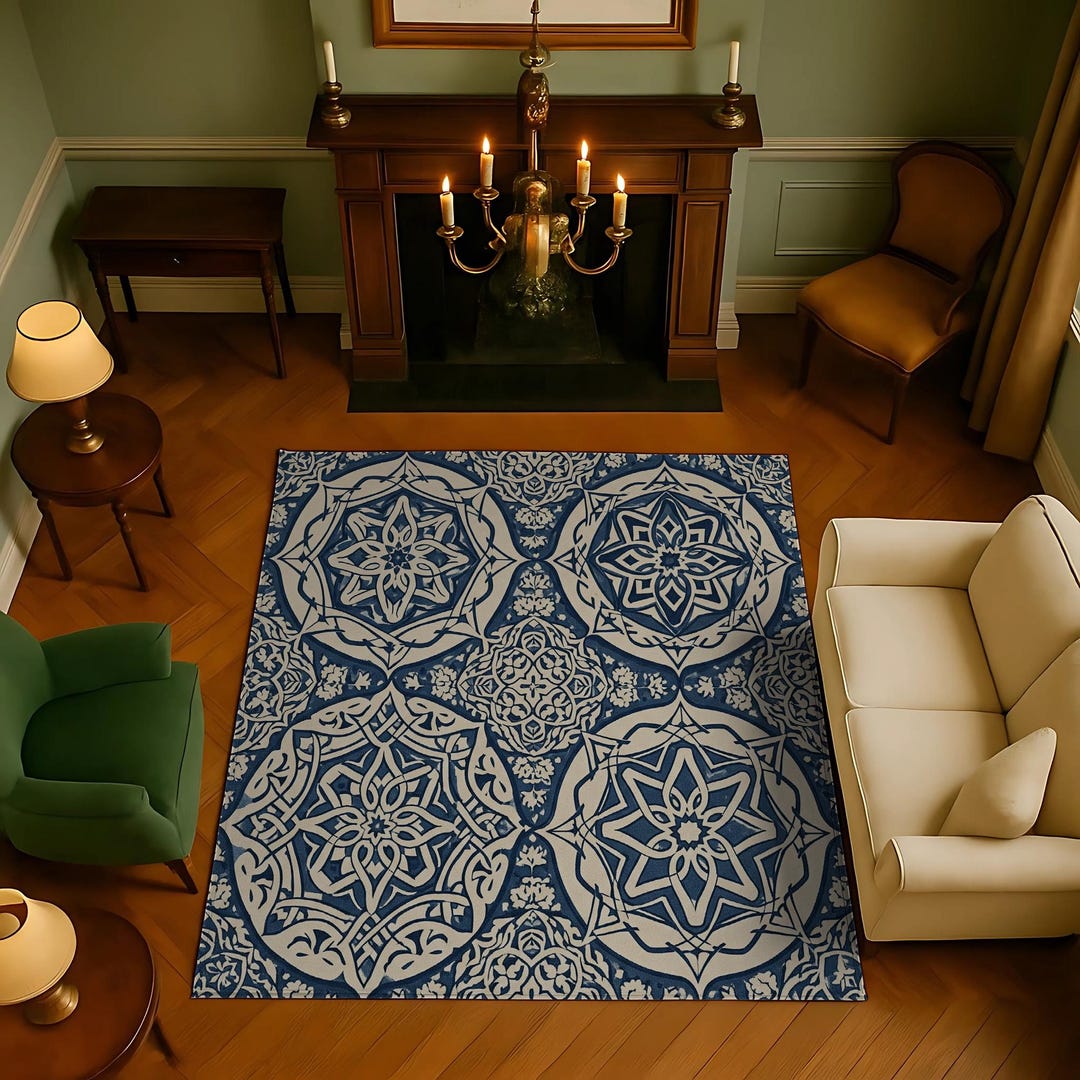Mandala Tile Rug Carpet – Ornamental Design With Sacred Geometry Touch ...