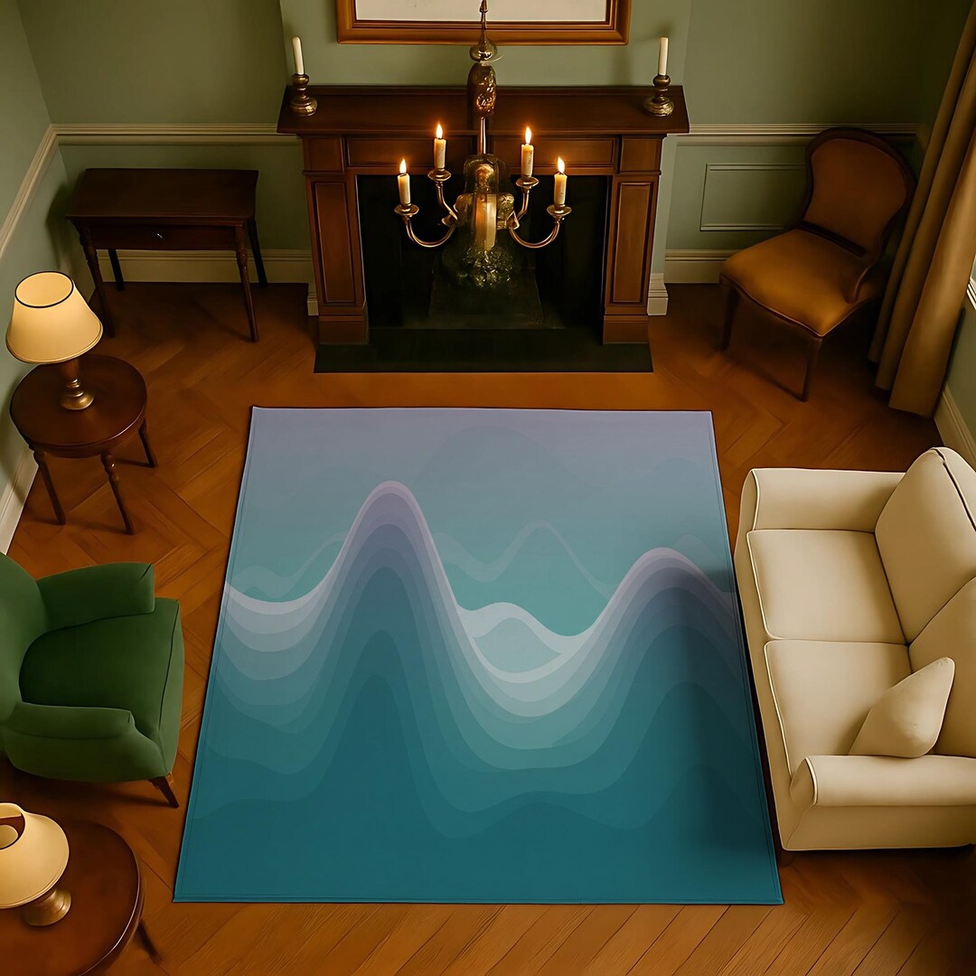 Modern Wave Rug Carpet – Soft Gradient Design for Artistic Interiors ...