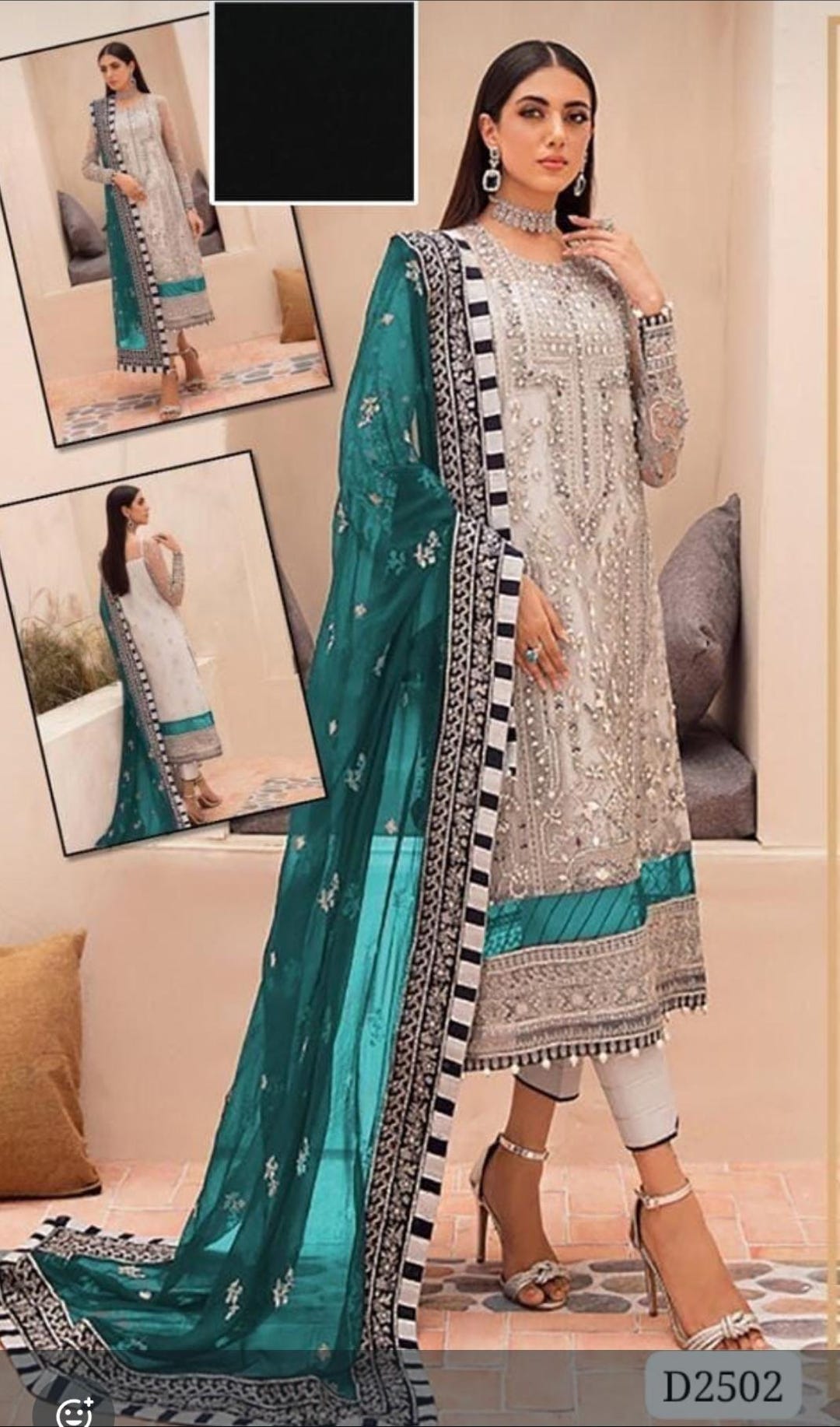 Embroidery Elegent Fancy Party Wear Embroidery Pakistani Shalwar Kameez ...