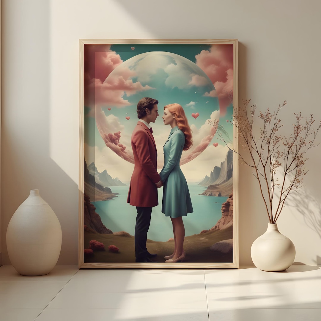 Dream Love Romantic Couple Art, Love Art Poster, Wall Frames, Wall ...