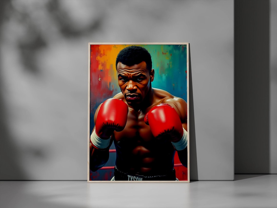 Mike Tyson, Mike Tyson Wall Art, Boxing Wall Frame, Home Decor, Instant ...